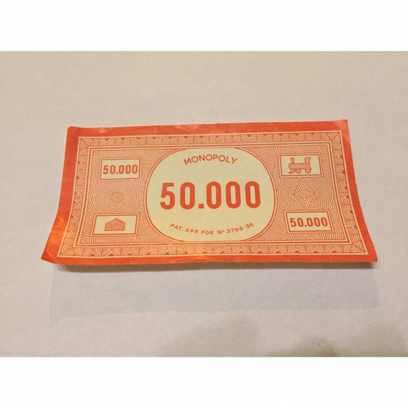 LOT DE 10 BILLETS BILLET DE 50000 50 000 MONOPOLY MIRO PARKER COMPANY