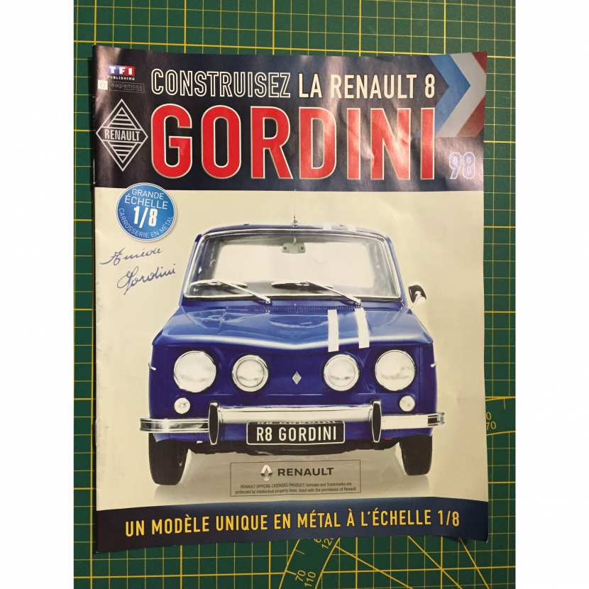 Fascicule seul sans pièce N°98 Renault R8 Gordini 1/8 Eaglemoss #A67